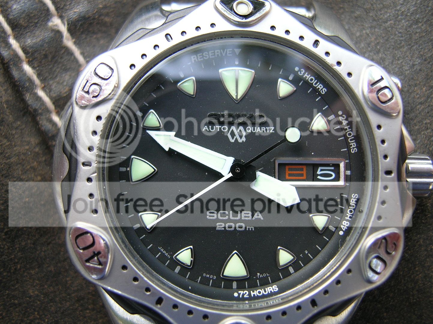 TimeZone : Sales Corner » FS Seiko "Auto Quartz" diver 5M23 original ...